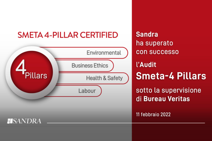 Sandra obtained the important certification Smeta 4-Pillars | Fepa S.p.a.