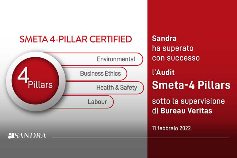 Sandra obtained the important certification Smeta 4-Pillars | Fepa S.p.a.